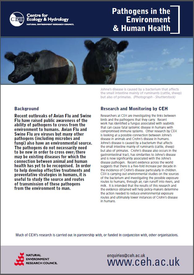 Pathogens in the Environment & Human Health | UK Centre for Ecology ...