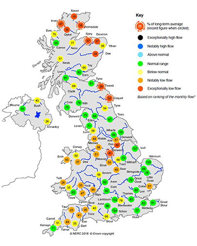 UK Hydrological Status Update - December 2018 | UK Centre for Ecology ...